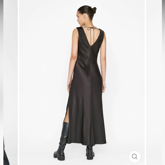 Frame Denim | Dresses | Frame Laceup Midi Dress In Black | Poshmark